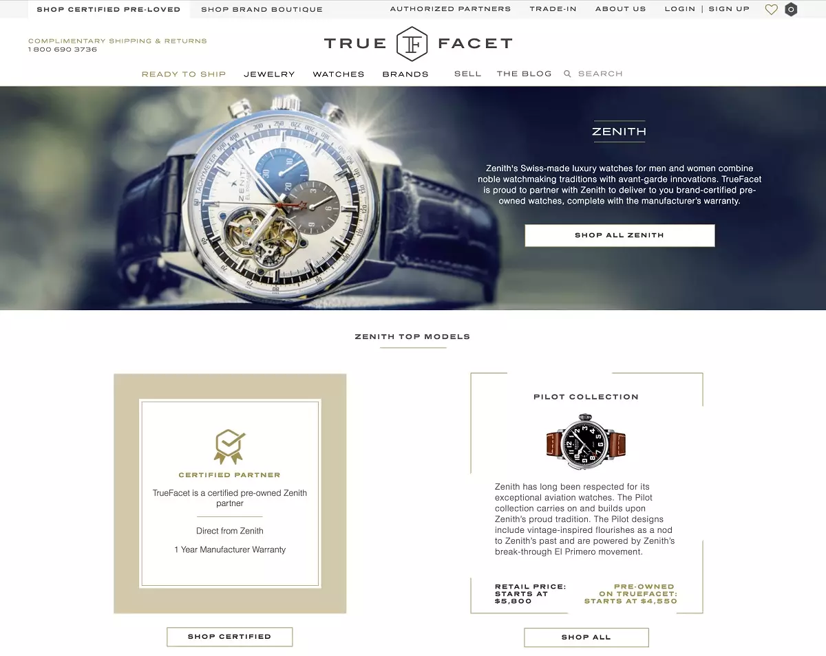 Varumärkescertifierade begagnade online titta på försäljning nu på TrueFacet | Sida 2 av 2