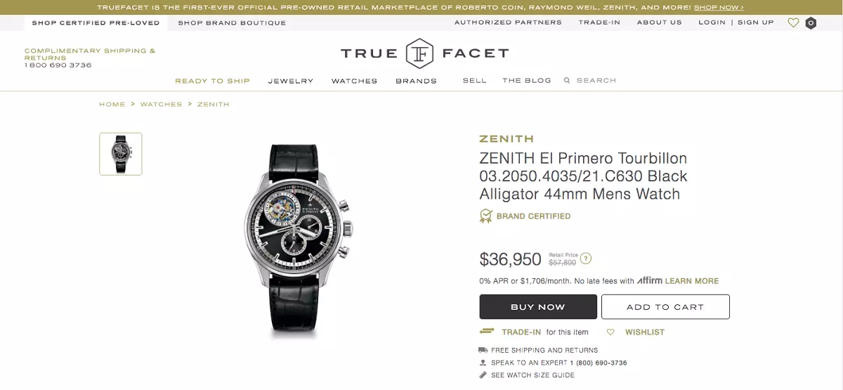 Bán đồng hồ trực tuyến do sở hữu trước có thương hiệu chứng nhận ngay tại TrueFacet | Trang 2 trên 2 101271_2