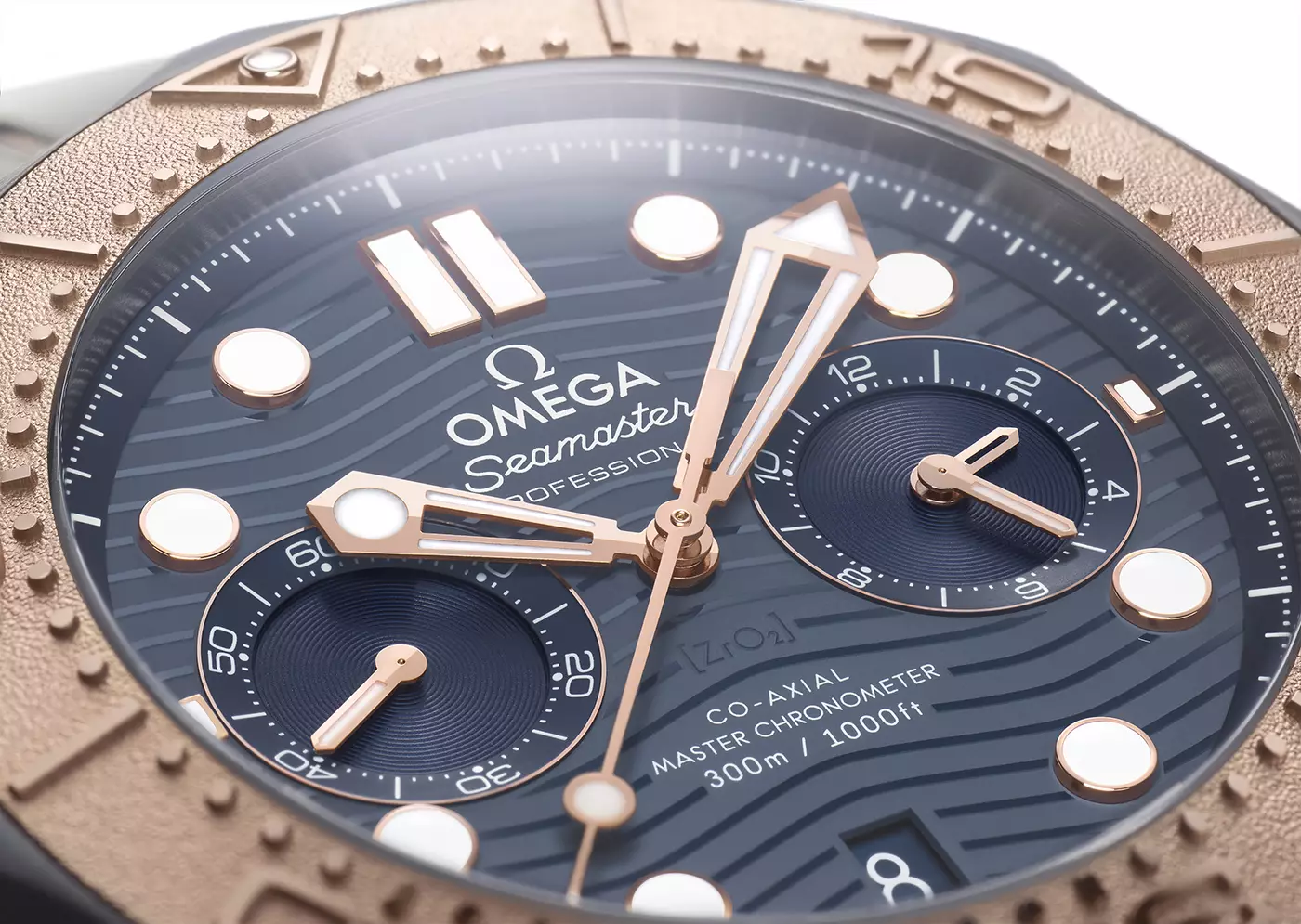 Omega прадстаўляе новы гадзіннік Seamaster Diver 300M Chronograph з тытана, золата Sedna і тантала 101331_3