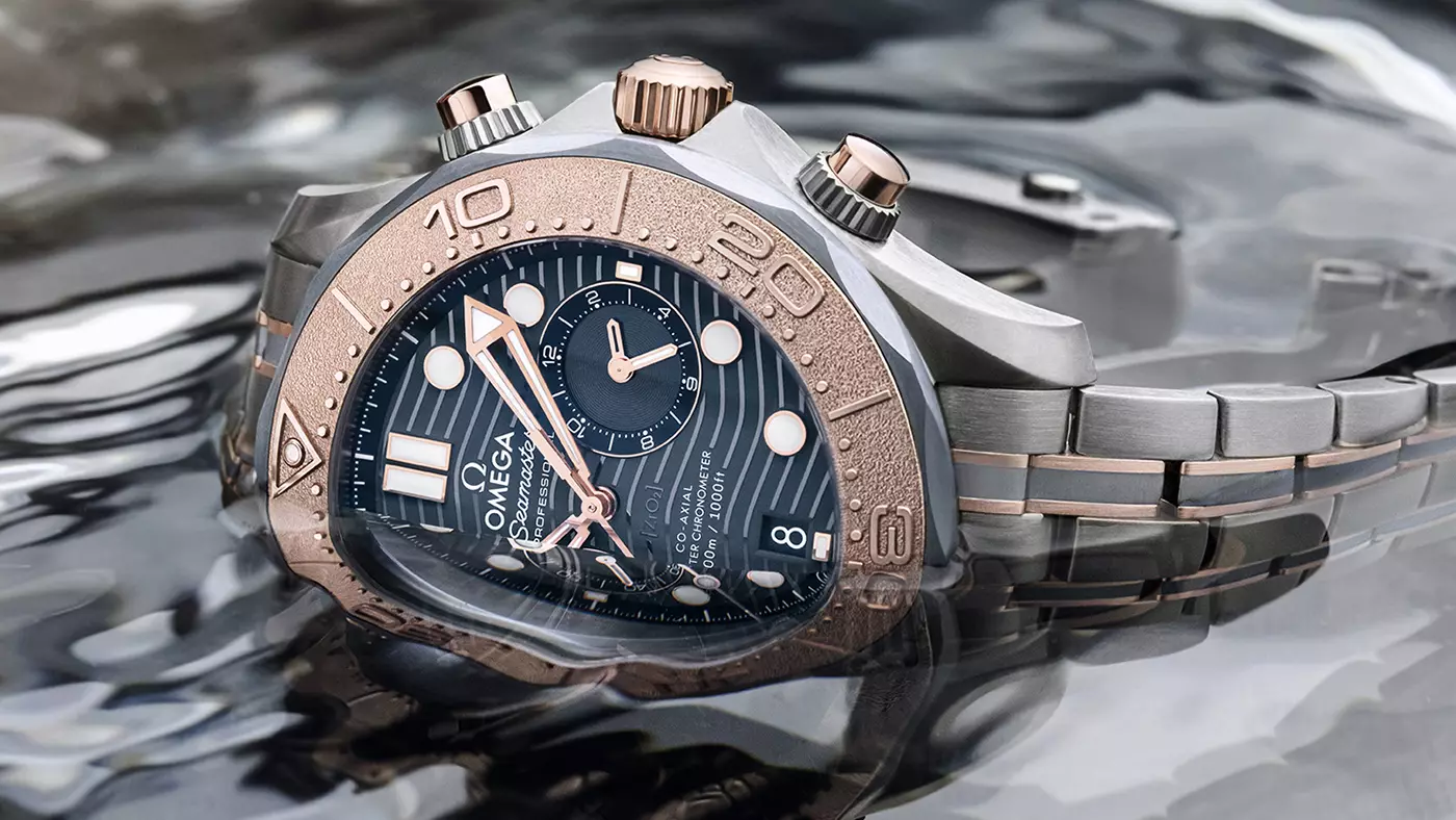 Omega از ساعت جدید Seamaster Diver 300M Chronograph با تیتانیوم، طلای سدنا و تانتالیم رونمایی کرد. 101331_6