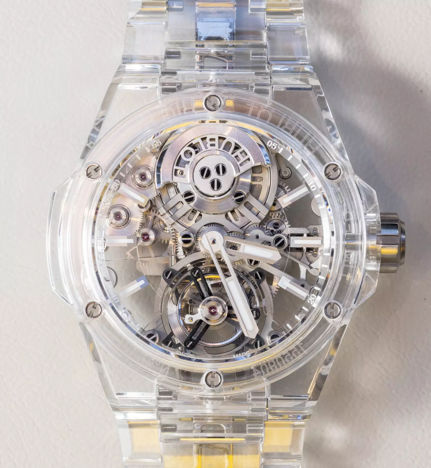 Praktyczne: Hublot Big Bang Integral Tourbillon w pełni szafirowy zegarek 10150_4
