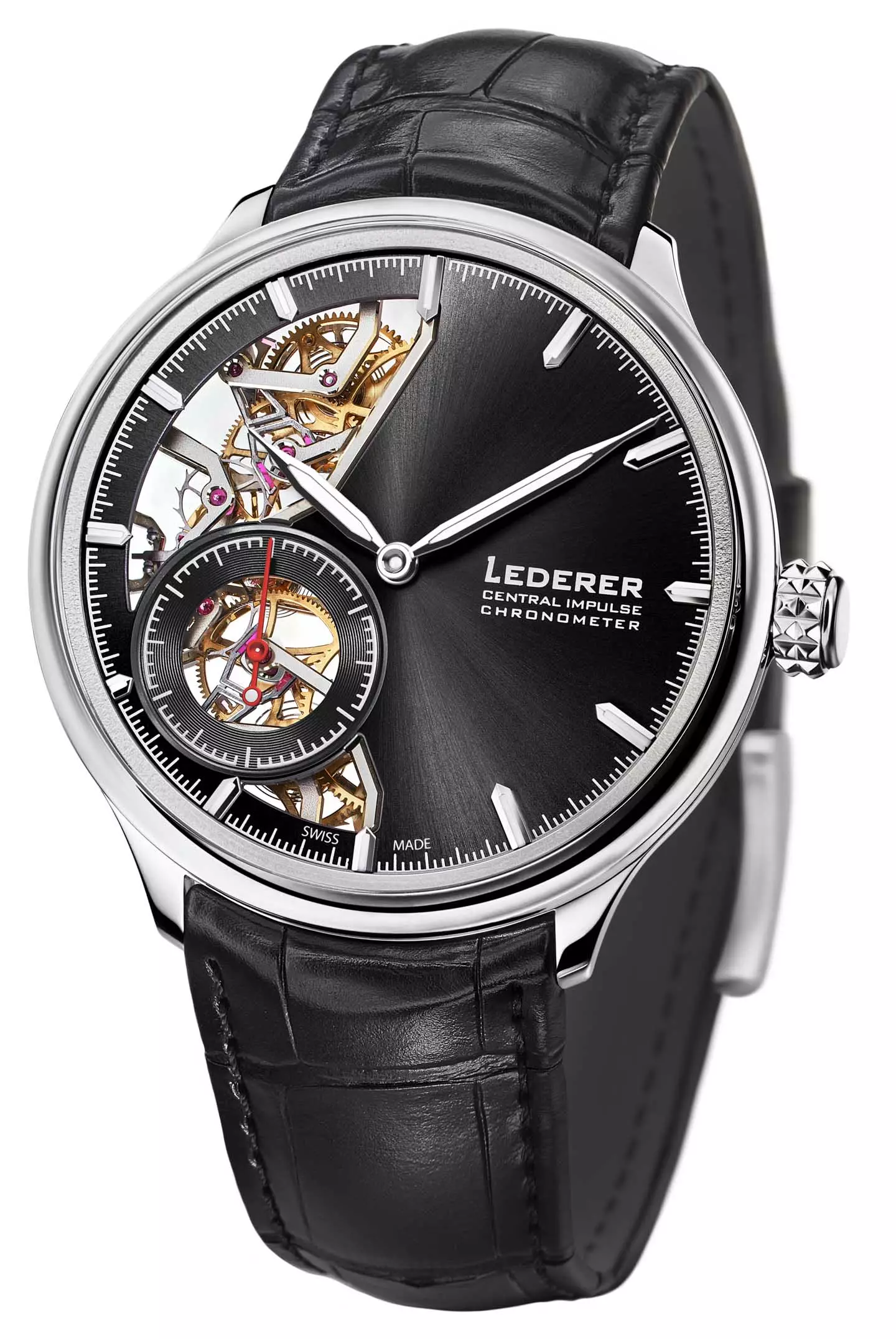 Bernhard Lederer Central Impulse Chronometer Watch Iku Ngudi Presisi Wong Gentleman 102333_1