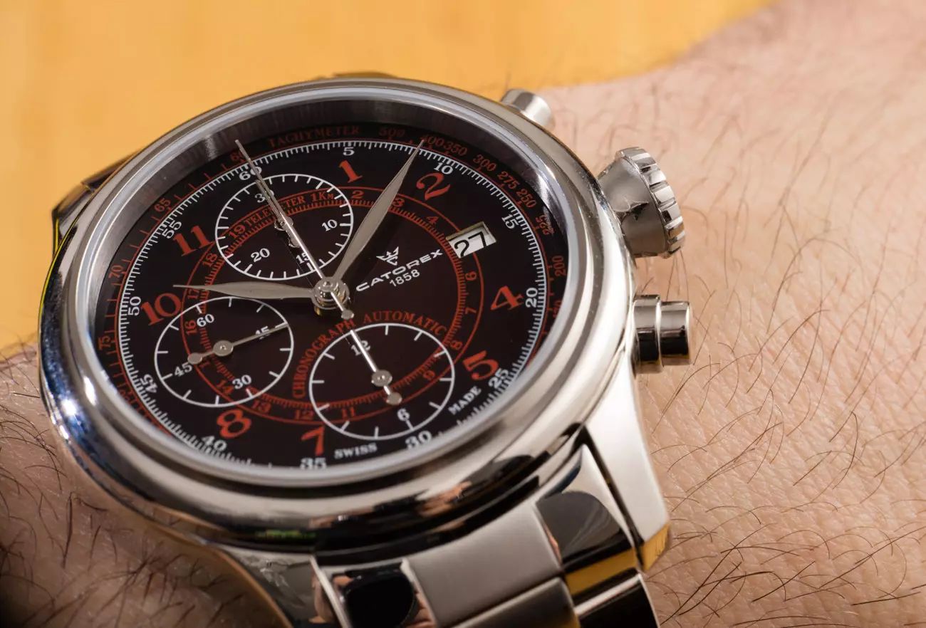 Catorex Krono Classic 42 煙熏紅色錶盤手錶評論 102553_4