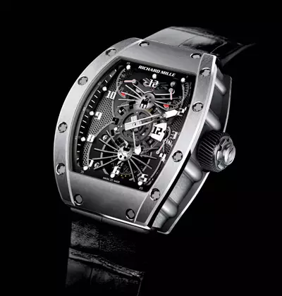 Richard Mille RM022 Aerodyne Dual Time Mpaghara Watch - Ugbu a nwere Orthorhombic Titanium Aluminides! 10470_3