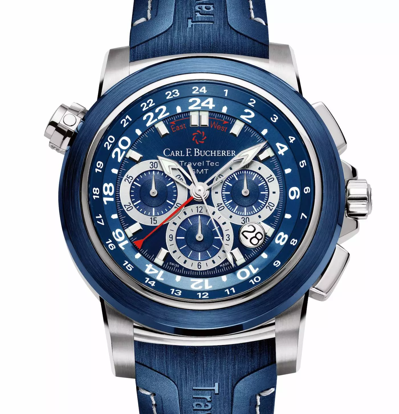 Carl-F-Bucherer-Patravi-TravelTec-Watch-In-Petrol-Blue