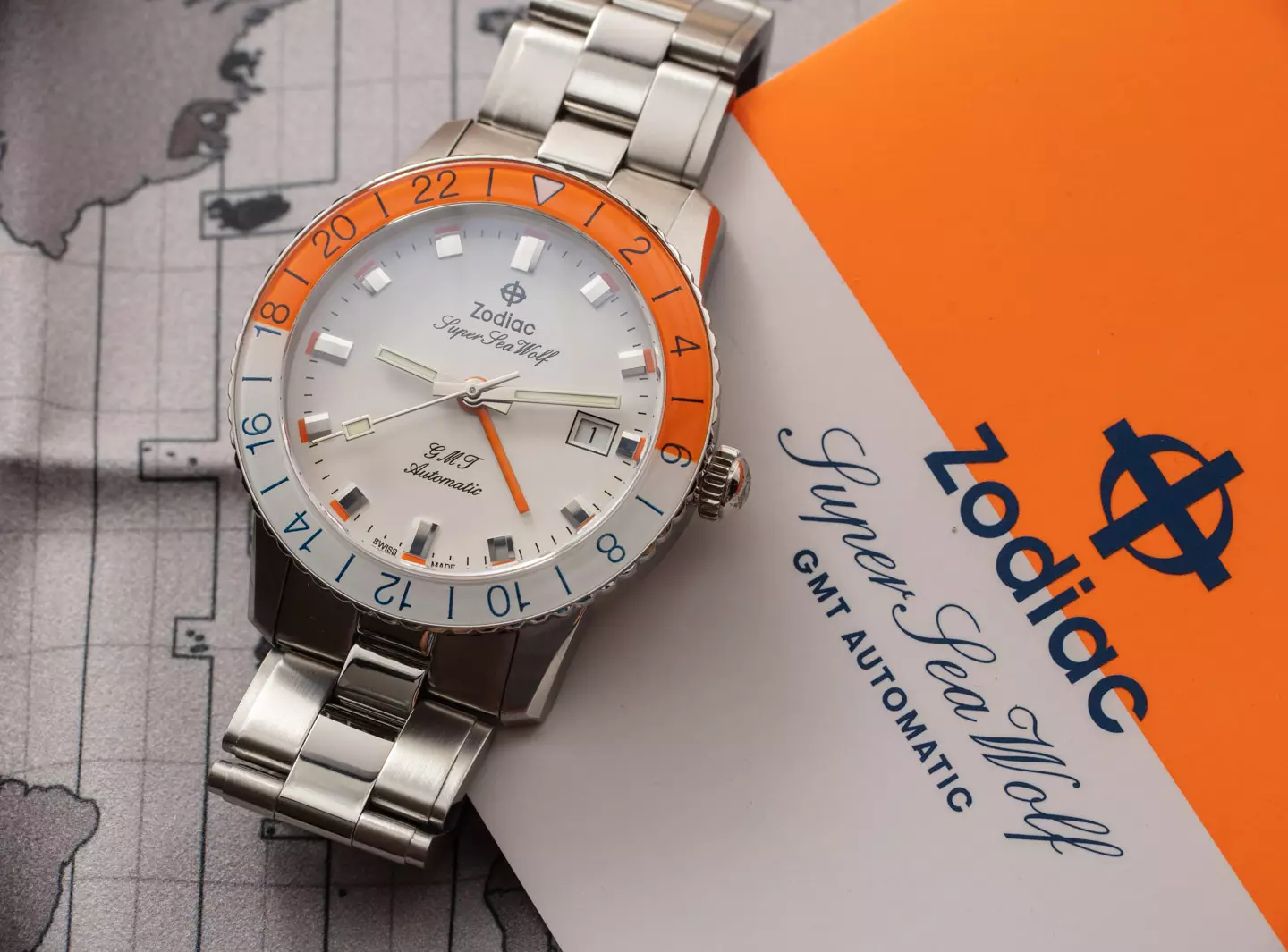 Практычны: гадзіннік Zodiac Super Sea Wolf GMT 