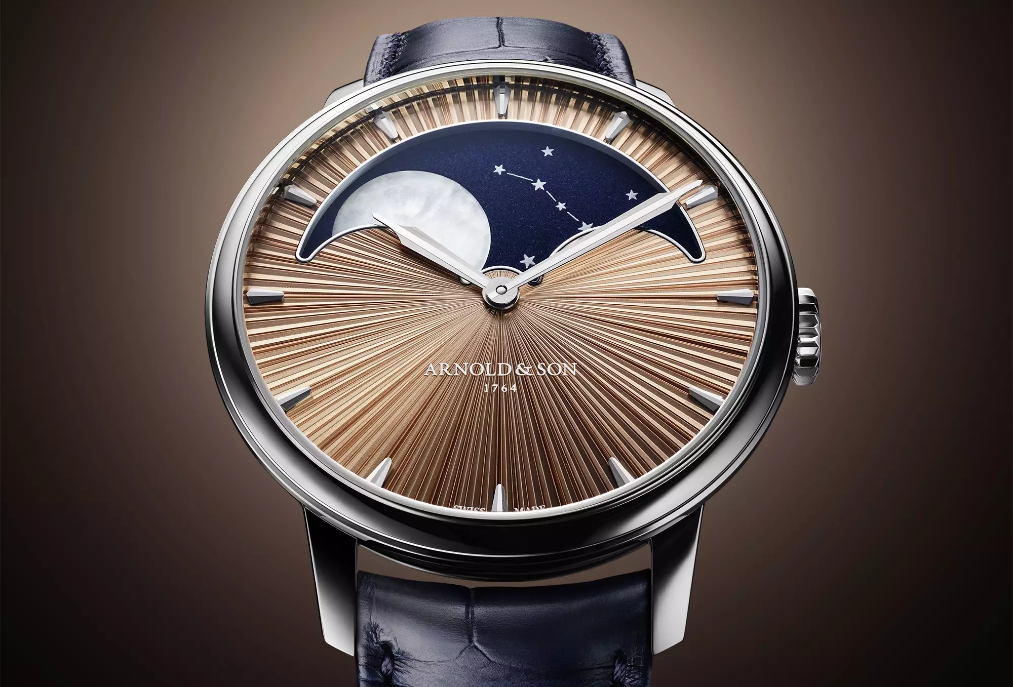 Arnold & Son 推出全新版本的 Perpetual Moon 腕錶，配備更小的錶殼和 Sunray 錶盤 1163_6