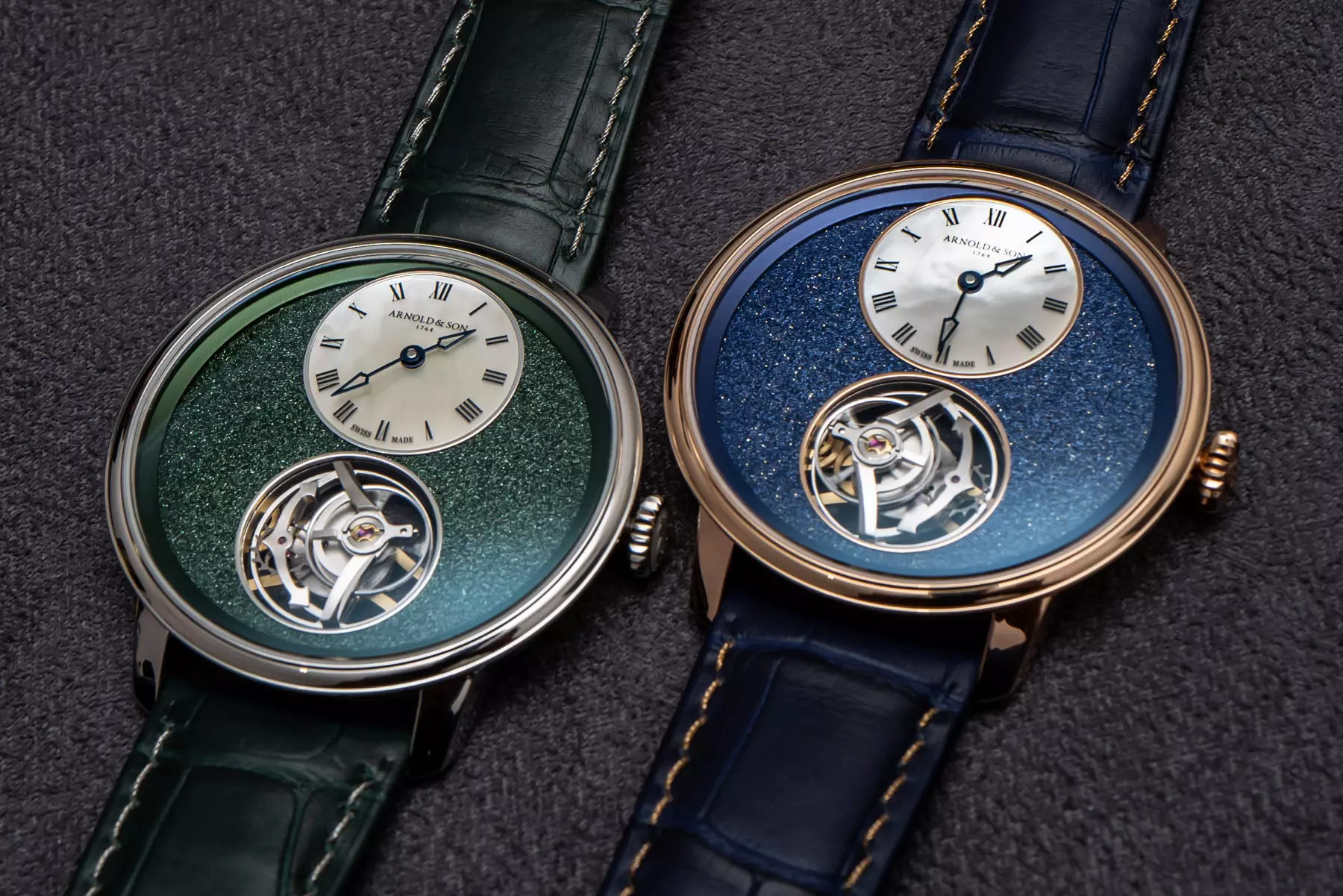 Рачни: Arnold & Son Ultrathin Tourbillon часовници во два нови благородни метали 1166_1