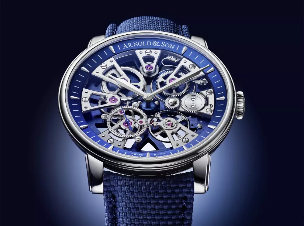 Nebula hodinky Arnold & Son z nehrdzavejúcej ocele v modrom prevedení 1171_1