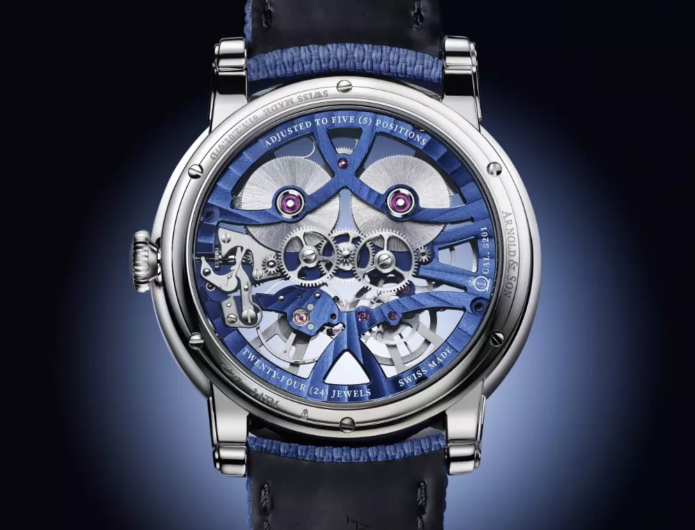 Arnold & Son Nebula Stainless Steel Watch In Blue Finish 1171_4
