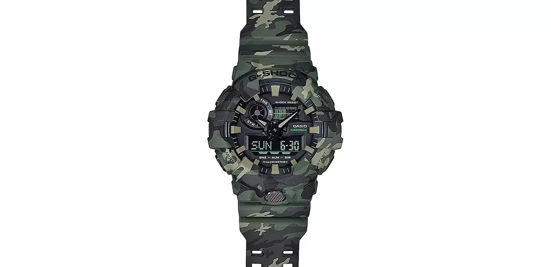 Casio G-Shock GA700CM-2A, GA700CM-3A en GA700CM-8A 'Camouflage Collection' Horlosies 12047_2