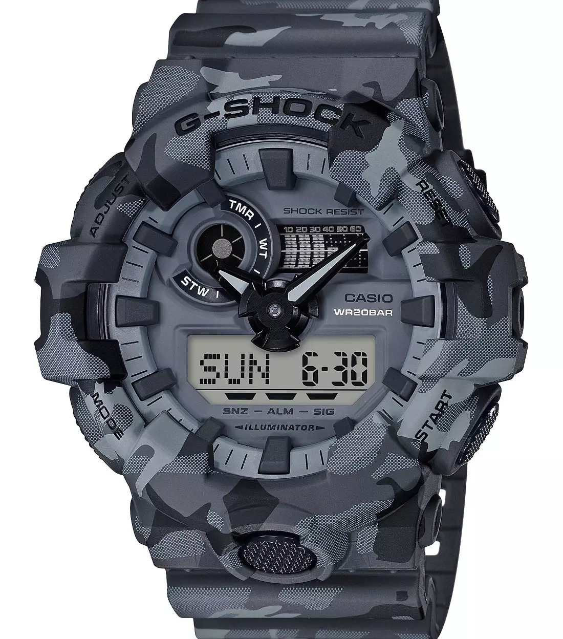 Casio G-Shock GA700CM-2A、GA700CM-3A & GA700CM-8A '迷彩コレクション' 腕時計 12047_4