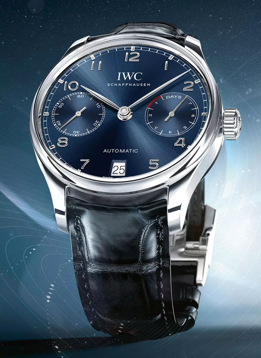 Часы IWC Portugieser с синим циферблатом 13407_1