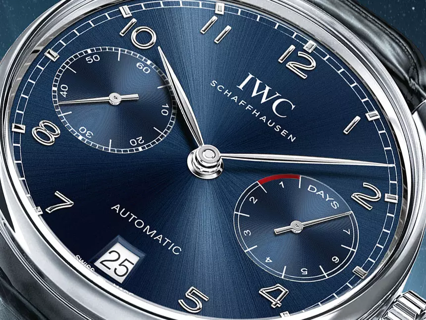 IWC Portugieser Blue Dial Arloġġi 13407_3