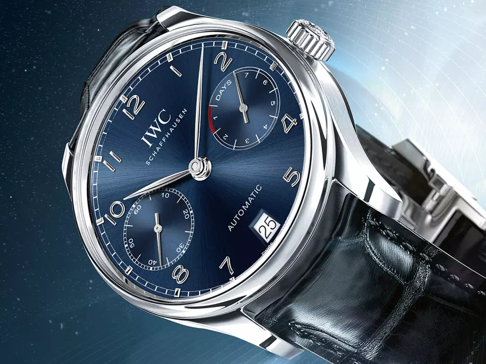 IWC Portugieser Blue Dial Arloġġi 13407_6