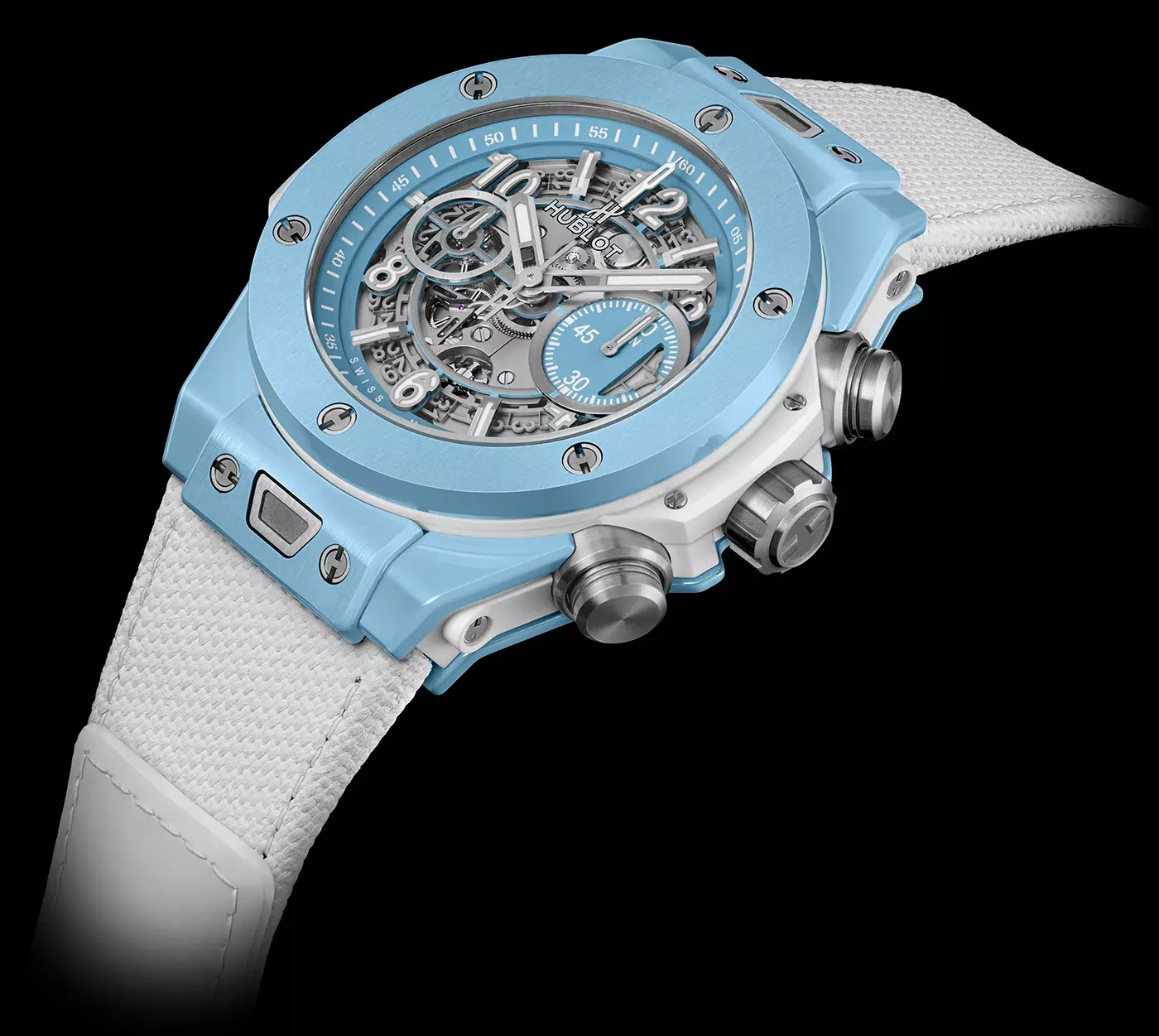 Hublot Yatangiye Kugarukira Edition Big Bang Unico 45 Sky Ubururu 15682_2