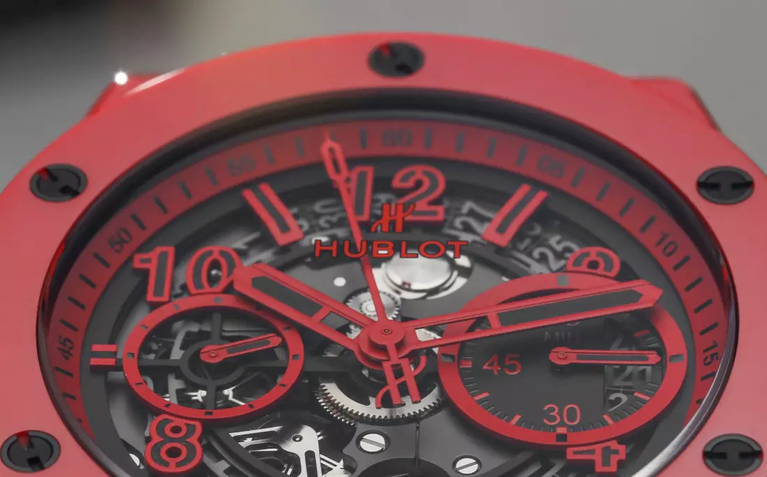 Hublot Big Bang UNICO Red Magic Ceramic Watch ដៃ។