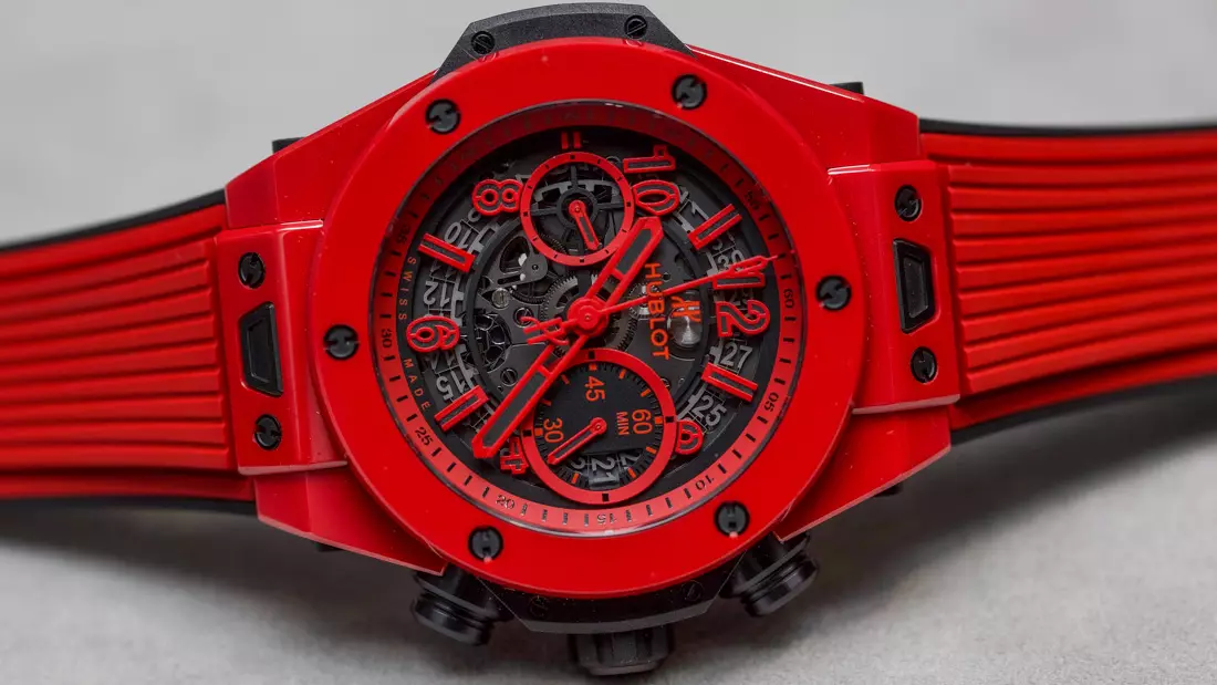 Hublot Big Bang UNICO Red Magic Ceramic Watch изглед отгоре.