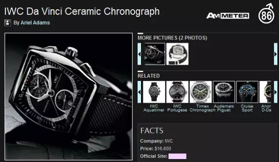 Стаття про мій годинник IWC Da Vinci Ceramic Chronograph на AskMen.com