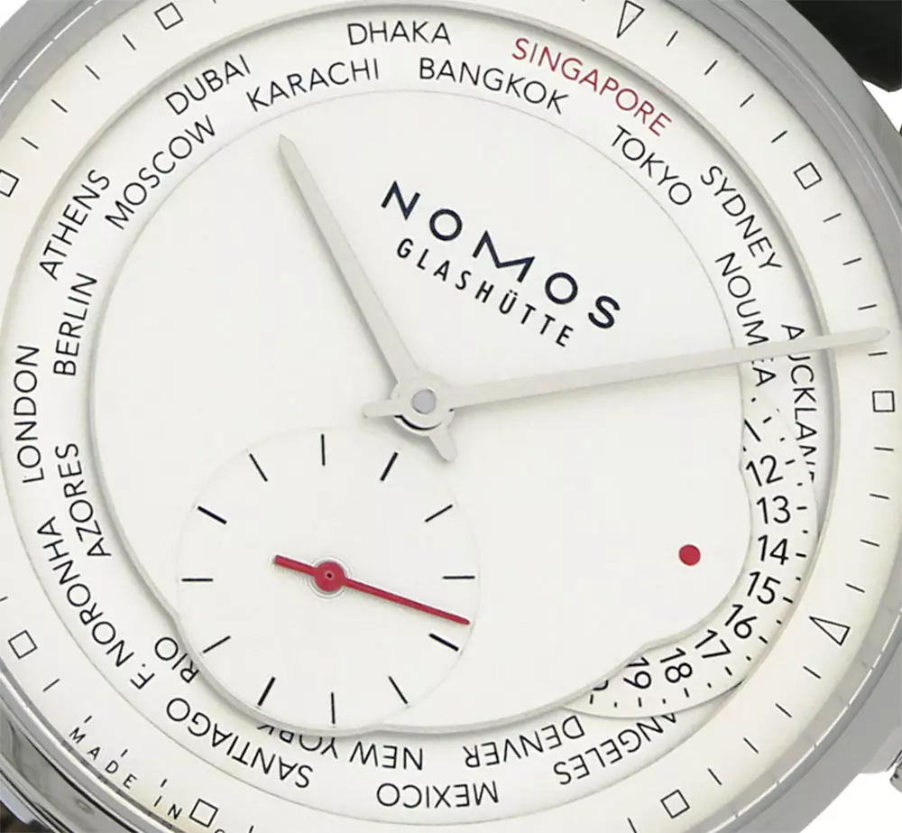 Nomos 'Red Dot' Limited Edition Zürich Weltzeit Watch Maka Singapore 17405_3