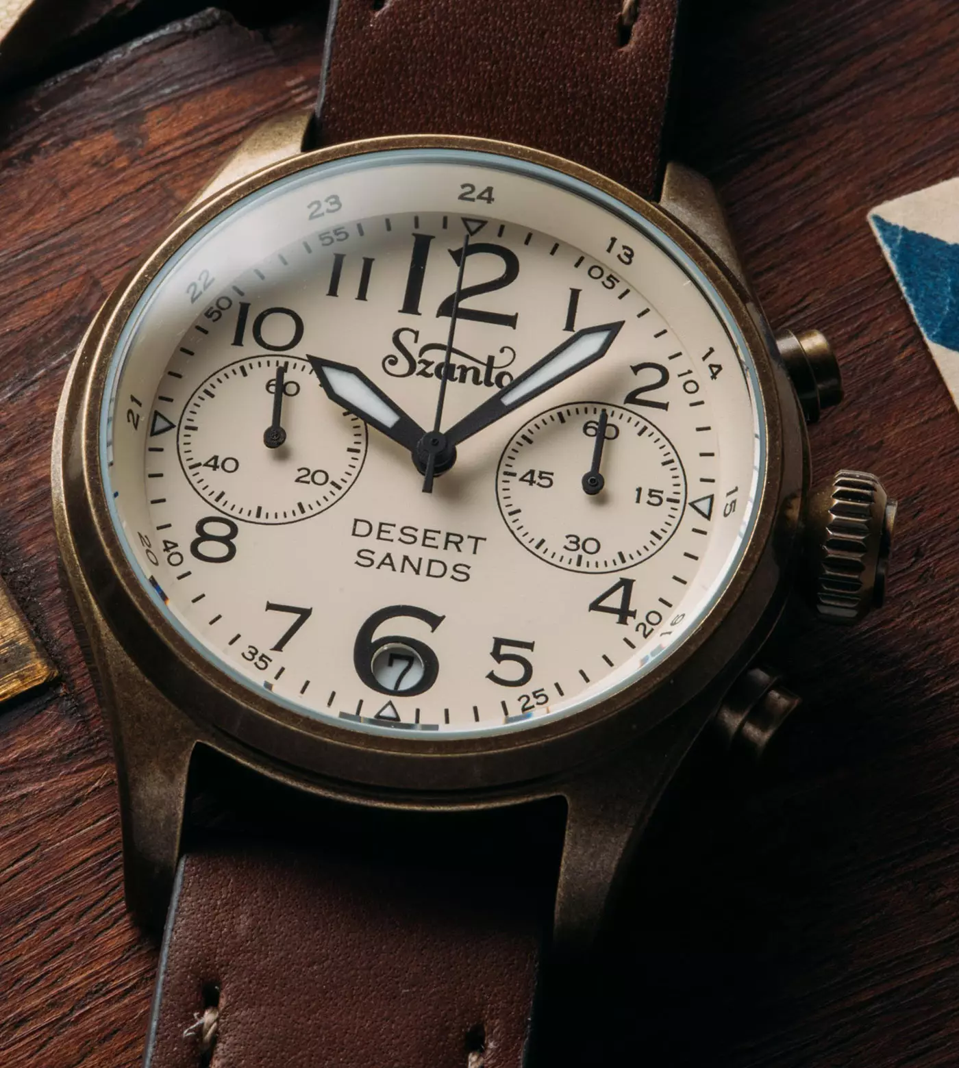 Szanto Debut Desert Sands Chronograph Watch Series 18143_5