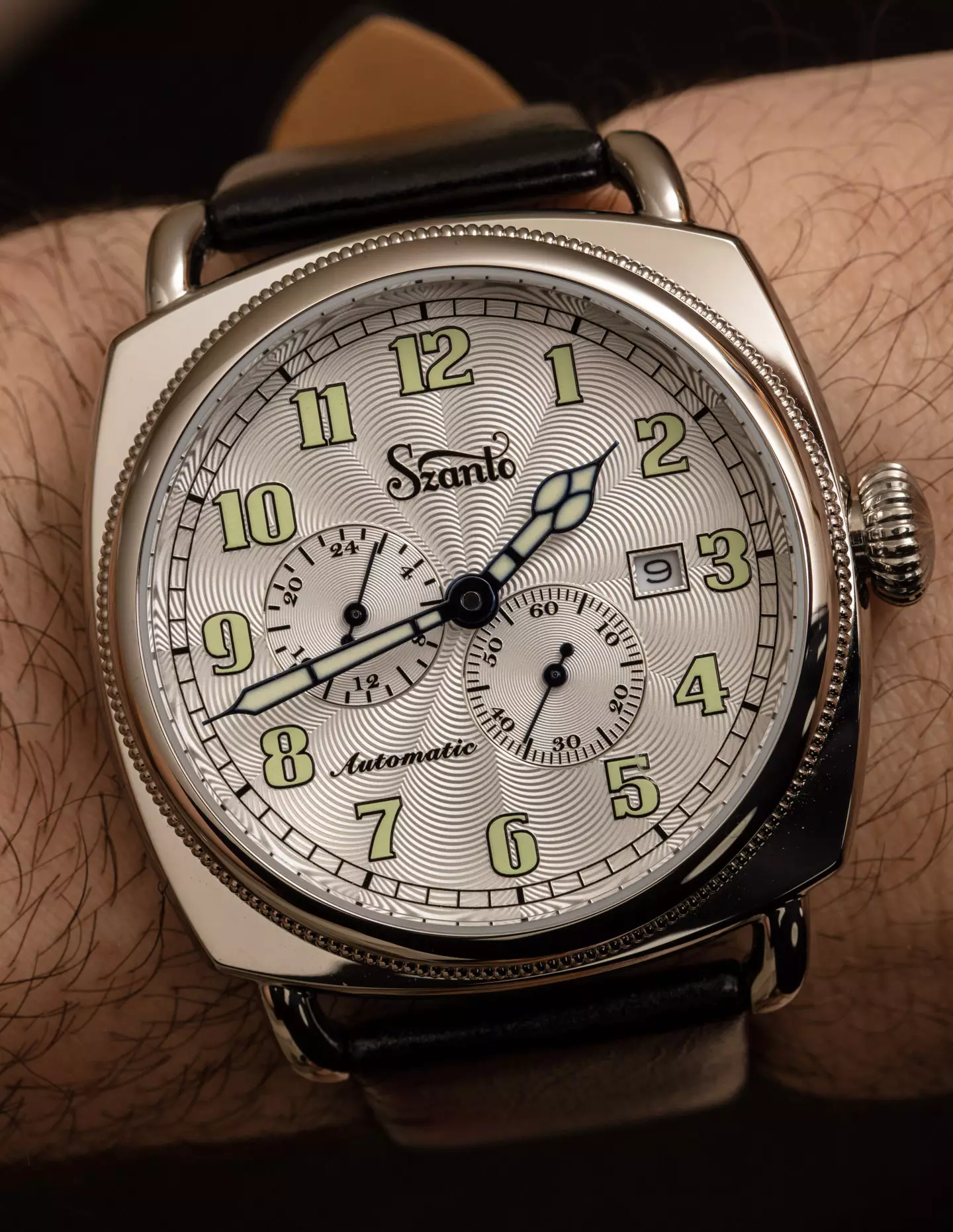 הפעלה: שעונים אוטומטיים של Szanto Automatic Officer Classic עגול ומטבעות 18144_1
