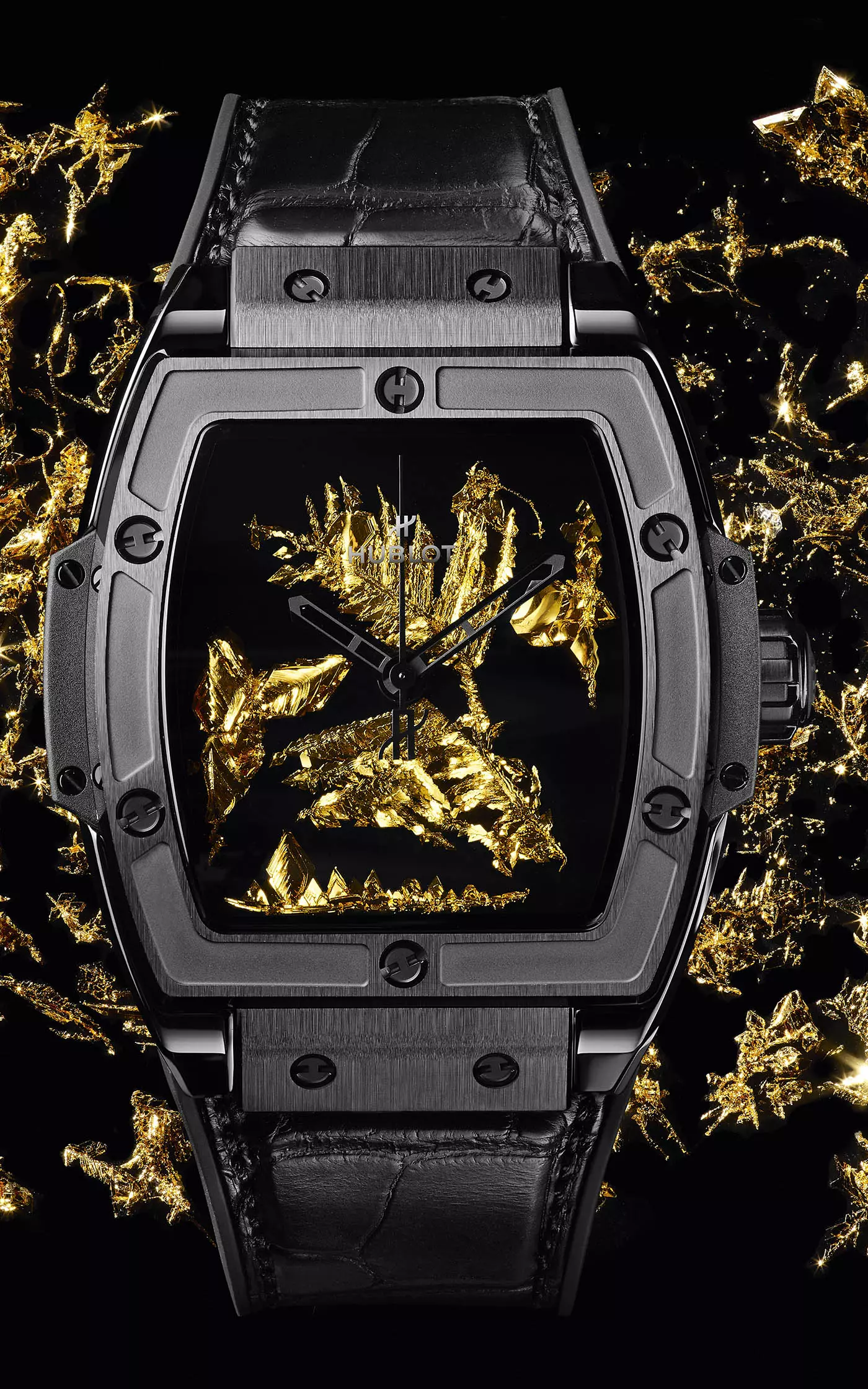 Hublot אַנוויילד די גייסט פון גרויס באַנג גאָלד קריסטאַל וואַך 18271_1