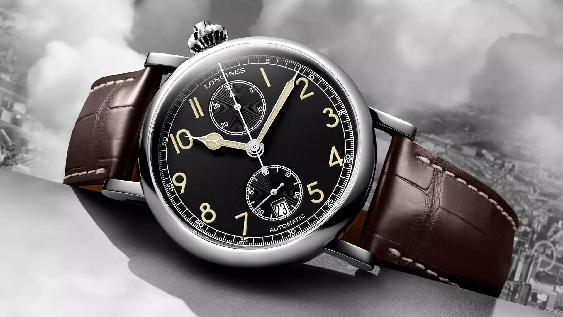 Longines dévoile la nouvelle montre Avigation Type A-7 1935 avec cadran noir 18412_1