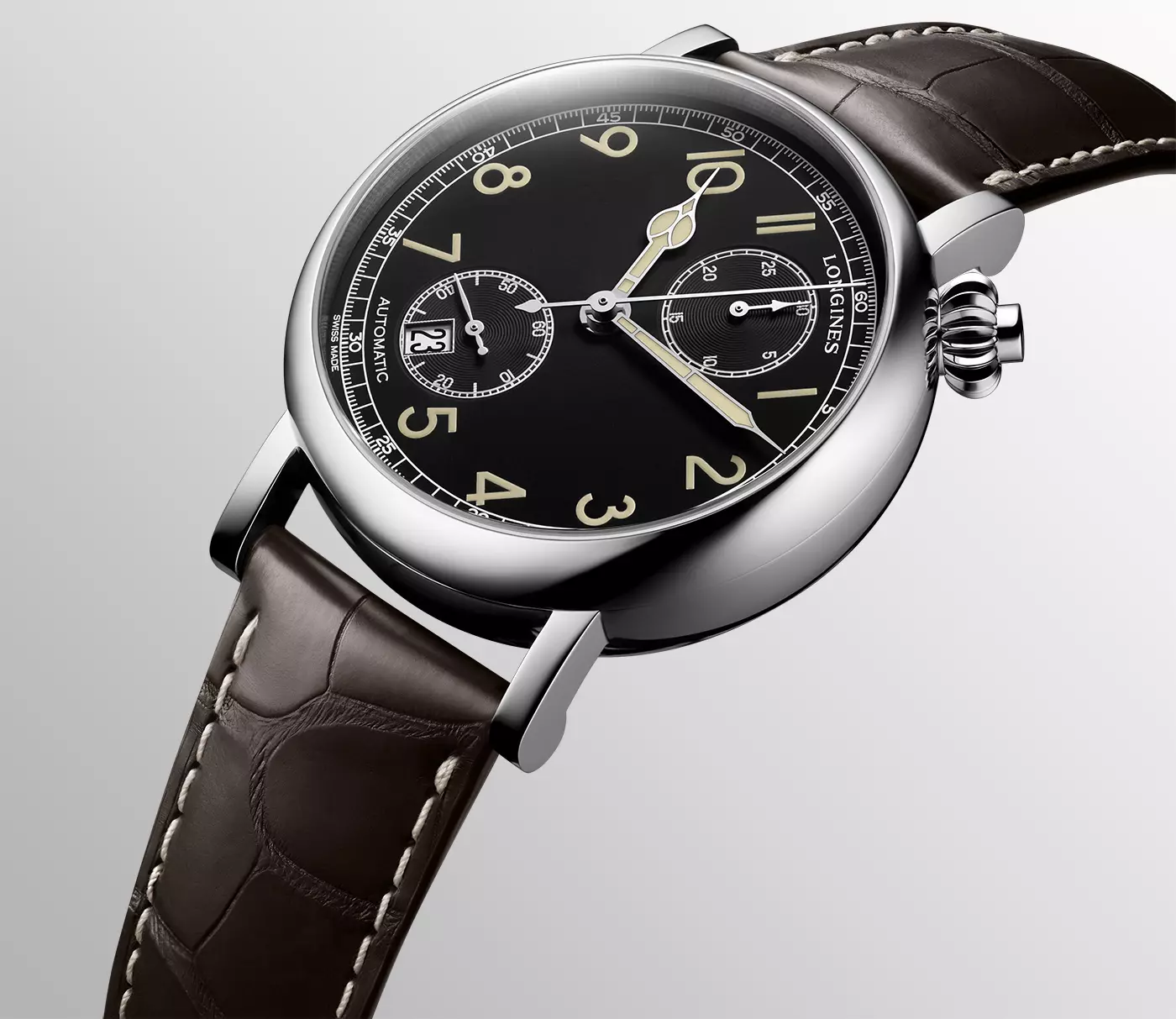 Longines dévoile la nouvelle montre Avigation Type A-7 1935 avec cadran noir 18412_2