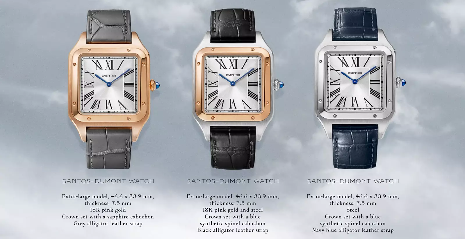 Cartier Santos-Dumont XL 2020 yil uchun qo'lda ishlaydigan shamol soatlari endi po'latdan 18413_6