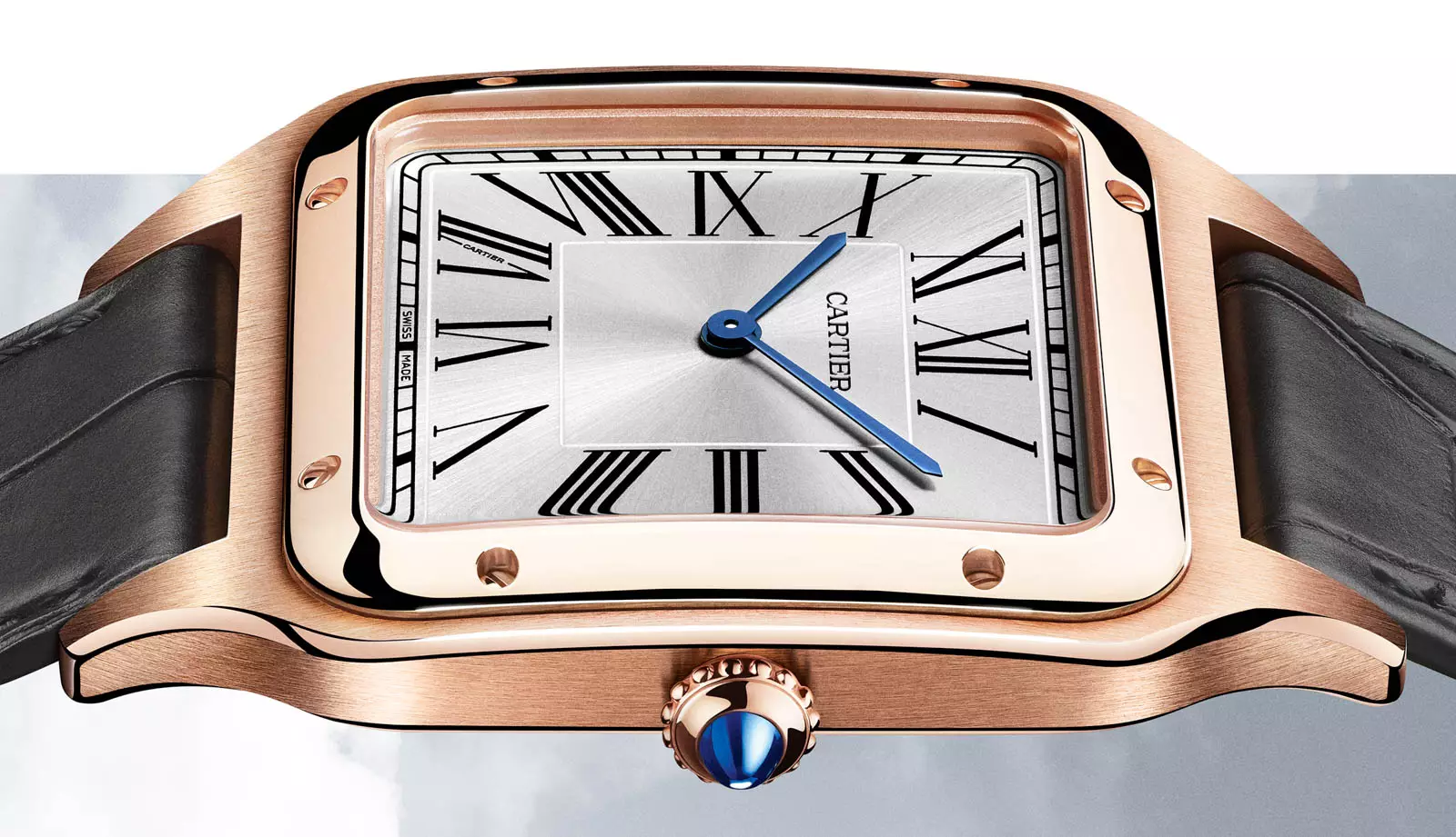 Cartier Santos-Dumont XL Watch-Wind Hand-Wind Ji bo 2020 Naha Her weha Ji Steel 18413_8