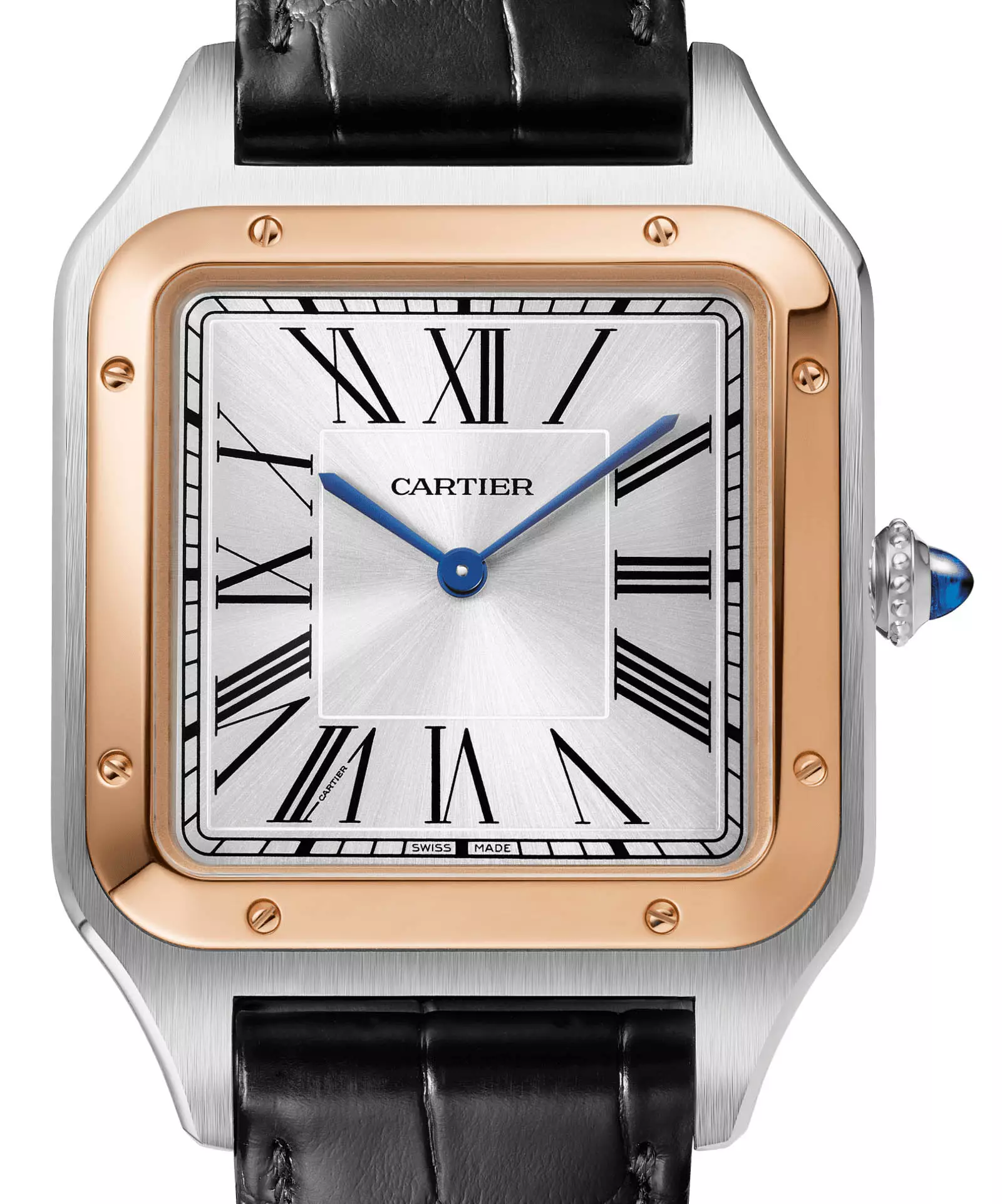 Cartier Santos-Dumont XL Tes-Cua Watches Rau 2020 Tam sim no Kuj Hauv Hlau 18413_9