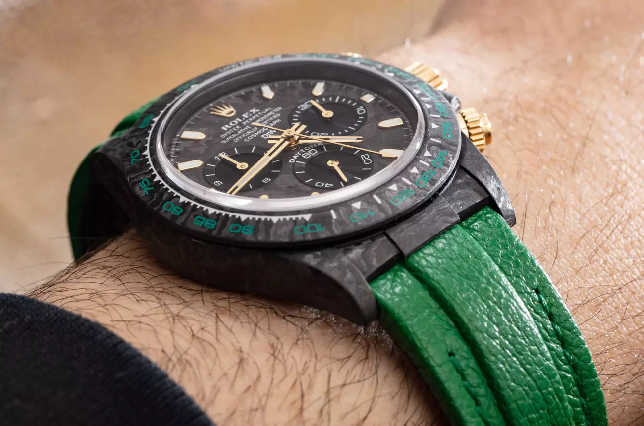 Hands-On Mat engem Designa Individual Aftermarket Carbon Daytona & Feelings Iwwer Customized Rolex Watches