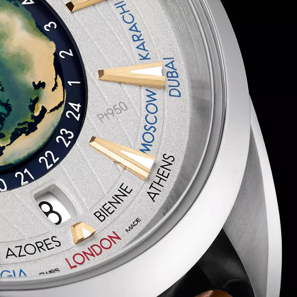 Ročna ura Omega Seamaster Aqua Terra Worldtimer Master Chronometer Platinum 19008_6