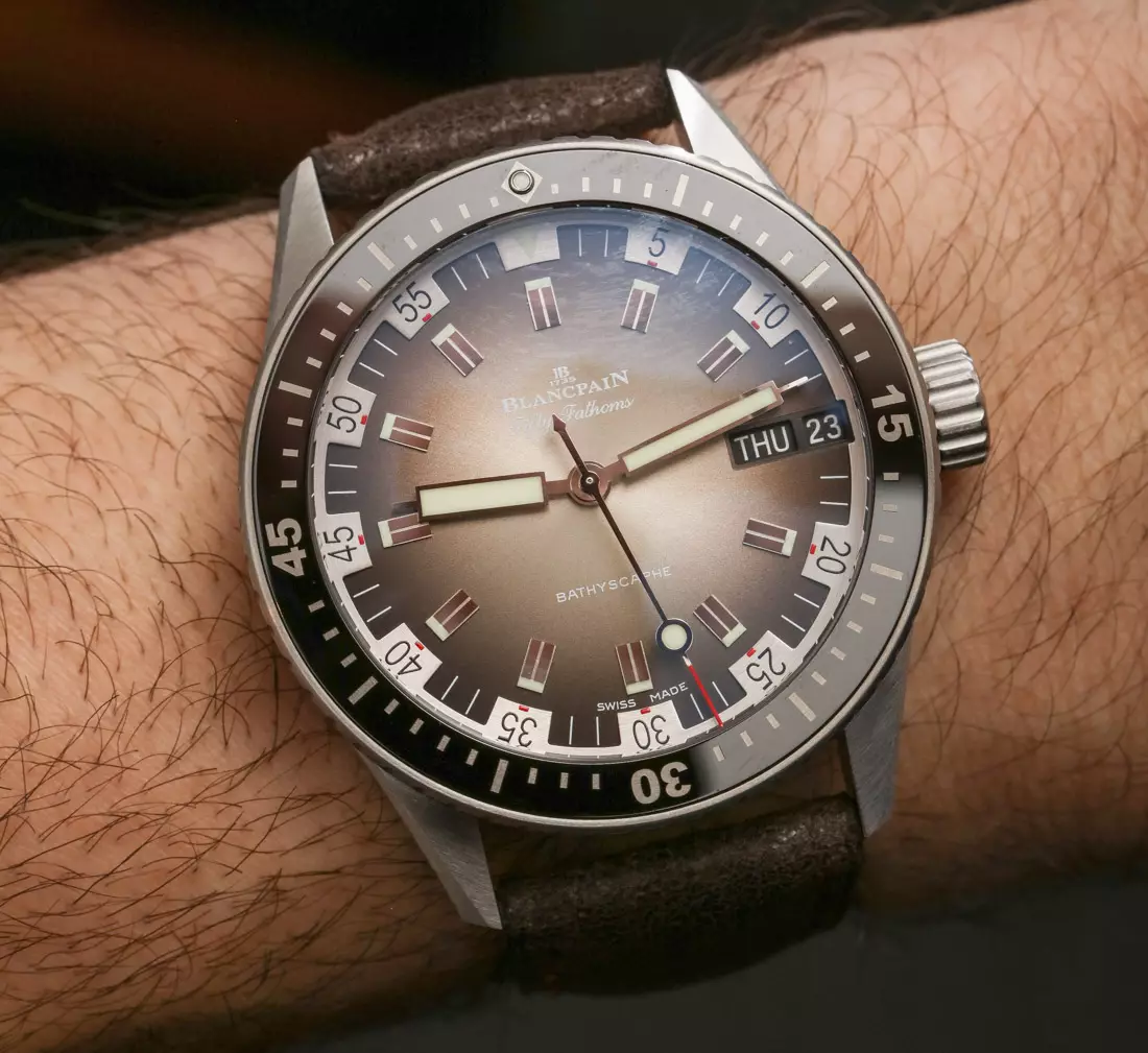 Blancpain Fifty Fathoms ബാത്തിസ്കേഫ് ഡേ തീയതി 70-കളിലെ ഹാൻഡ്-ഓൺ 19011_1