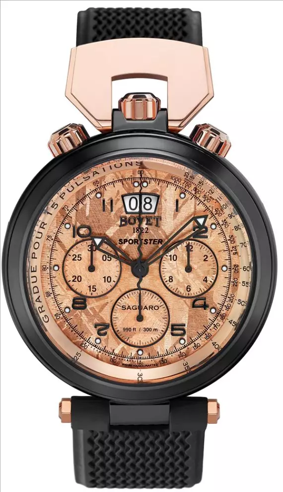 Reloxo de ouro meteorito Bovet Sportster Saguaro