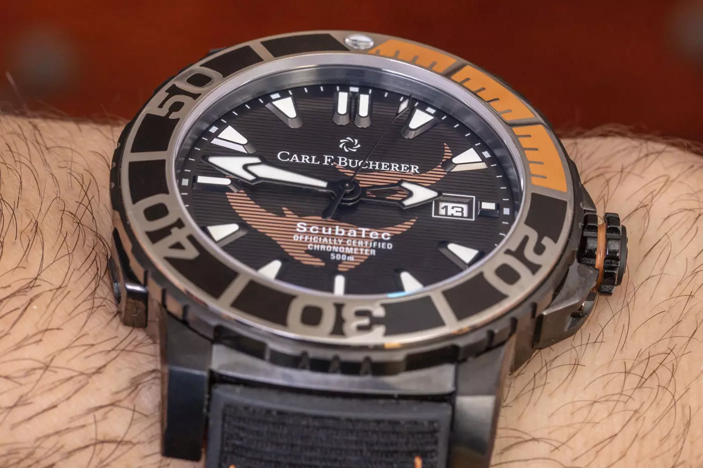 Carl F. Bucherer Patravi ScubaTec Czarny zegarek Manta Hands-On 20479_3
