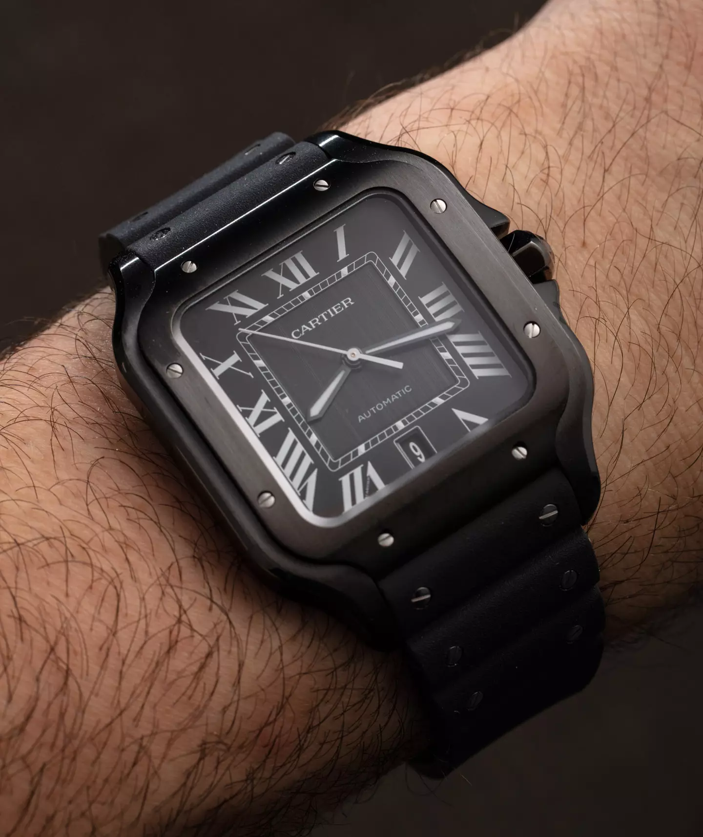 Дастрасӣ: Cartier Santos Black aDLC WSSA0039 Watch 20538_3