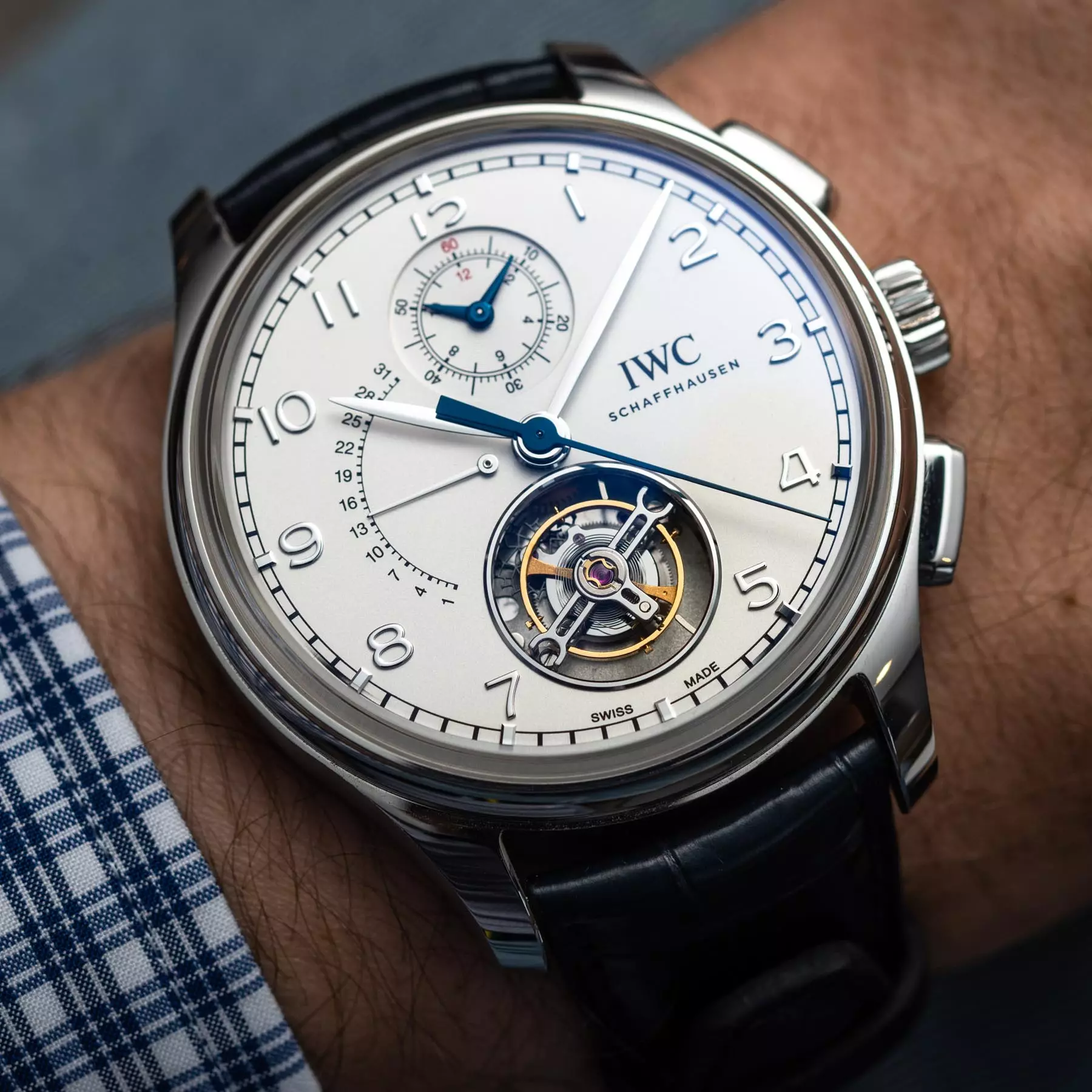 Amaliy debyut: IWC Portugieser Tourbillon 2020 yil uchun retrograd xronograf soati 21357_11