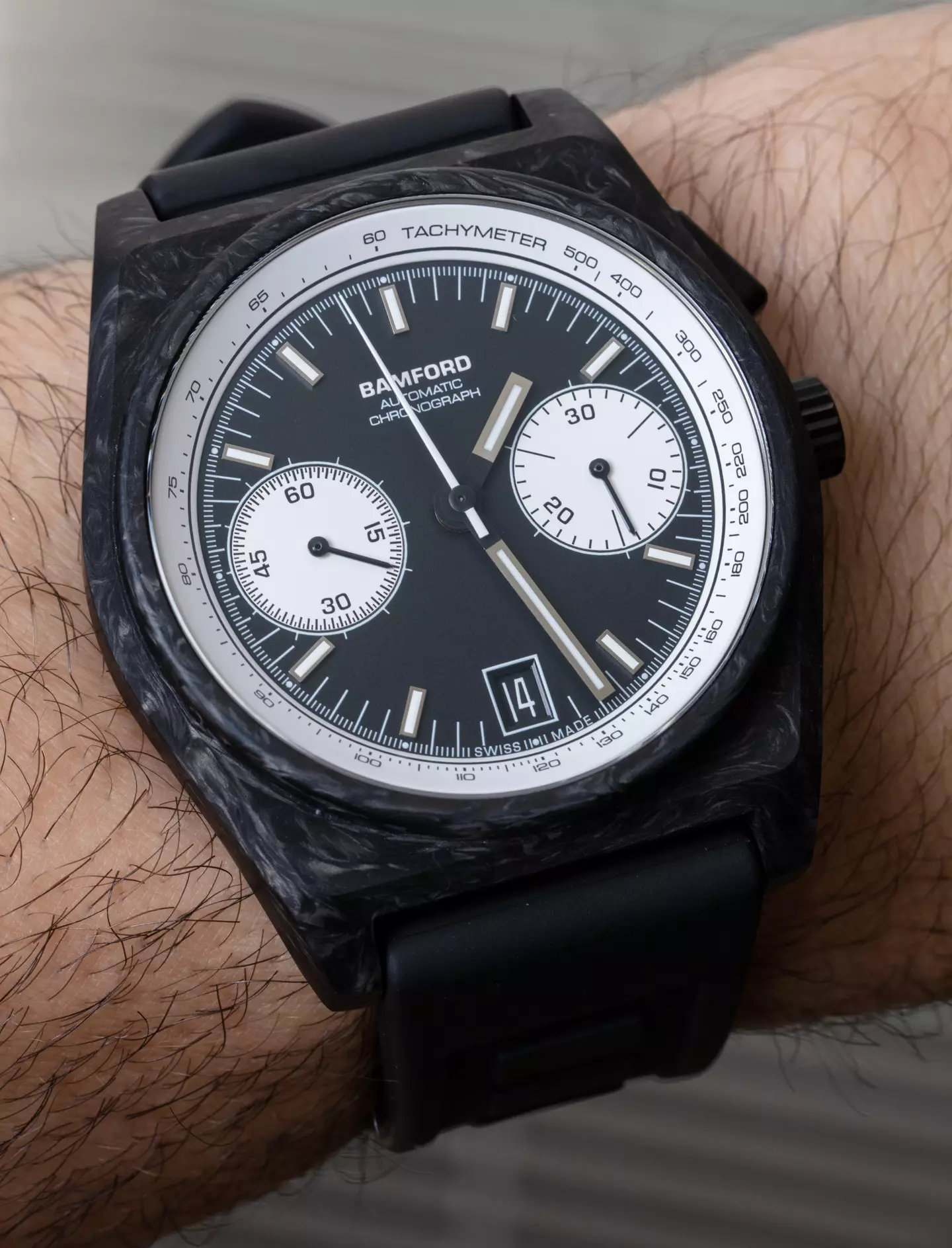 Ժամացույցի ակնարկ. Bamford B347 Automatic Monopusher Chronograph 2161_1