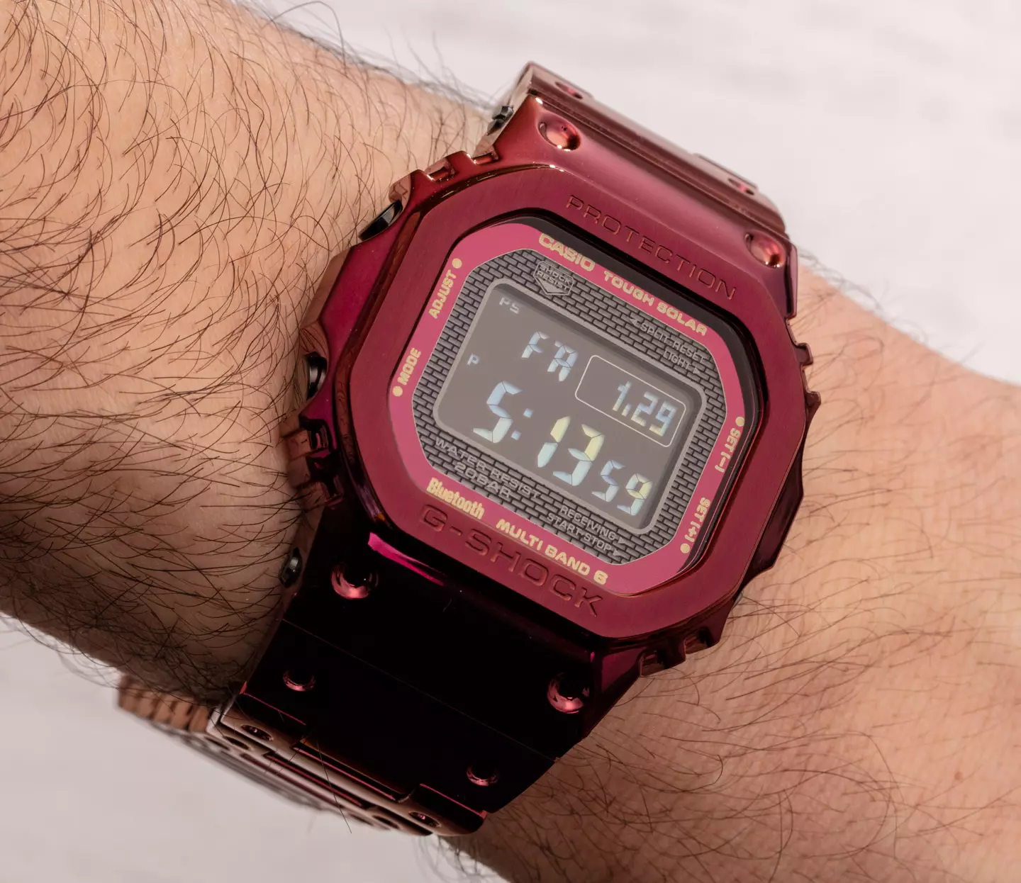 ხელმისაწვდომობა: Casio G-Shock GMWB5000RD-4 წითელი მეტალის საათი 2216_7