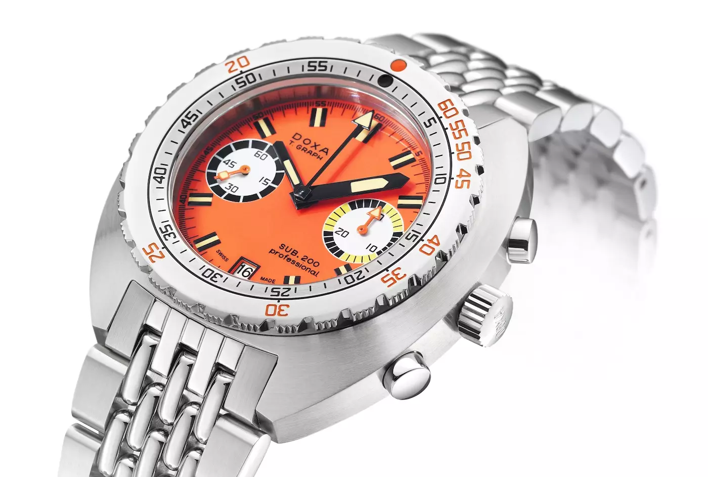 Doxa-Sub-200-T-Graph-Watch-In-Stainless Steel