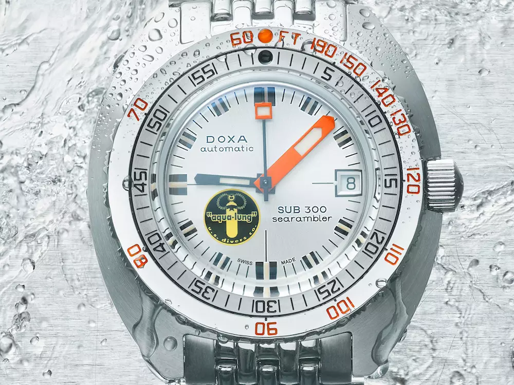 Doxa SUB 300 Searambler 'Silver Lung' Re-Issue Dive Watch 23531_1