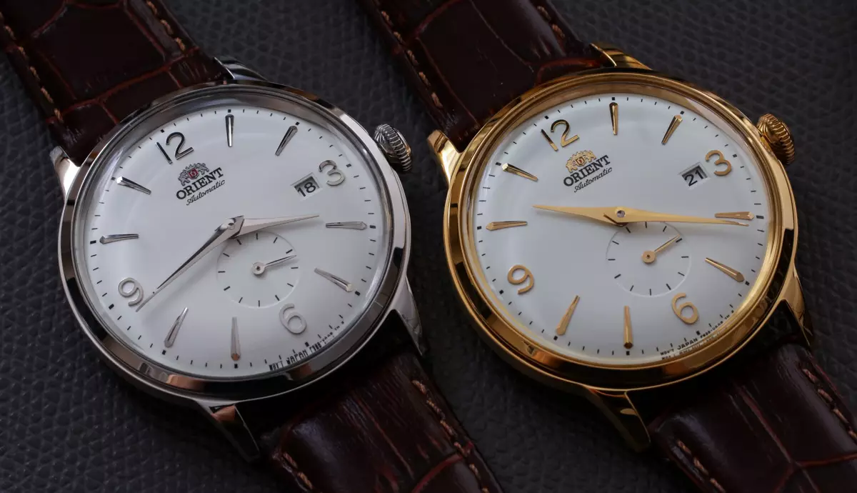 Orient Bambino Small Seconds болат және алтын реңк