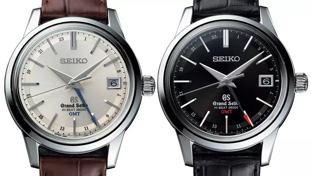 2016 Grand Seiko Hi-Beat 36.000 GMT SBGJ017 (zuria) eta SBGJ019 (beltza)