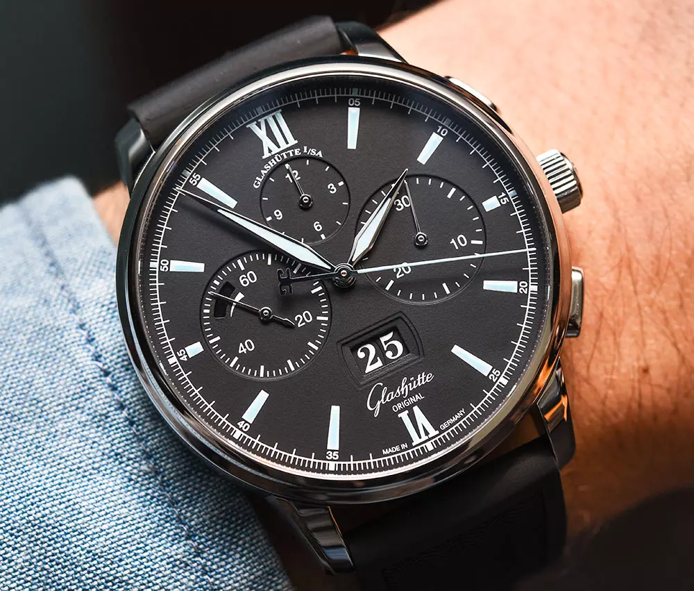 Glashütte Oorspronklike Senator Chronograph Panorama Datum Horlosie In Staal Hands-On 24818_1