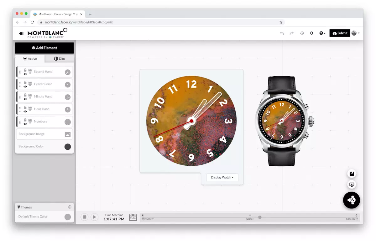 ການແຂ່ງຂັນອອກແບບ Smartwatch Montblanc X Facer ສໍາລັບ Summit 2 Smartwatch Face 2506_2
