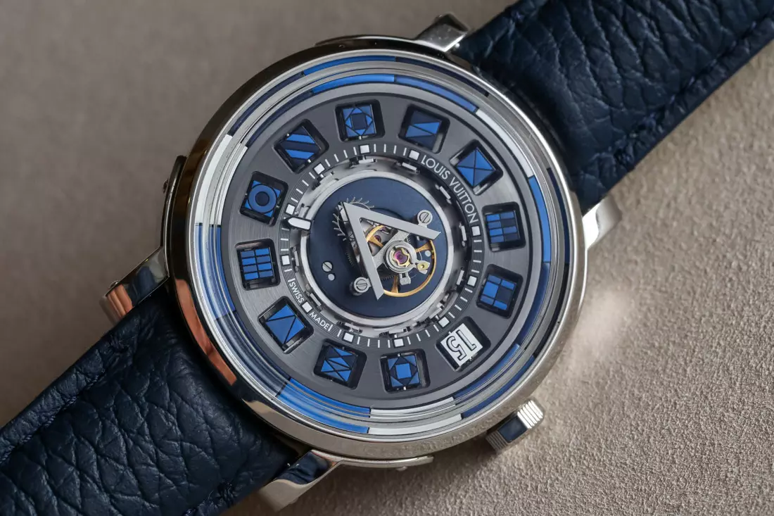 Louis Vuitton Escale Spin Time Tourbillon Central Blue 시계 Hand-On 2527_4