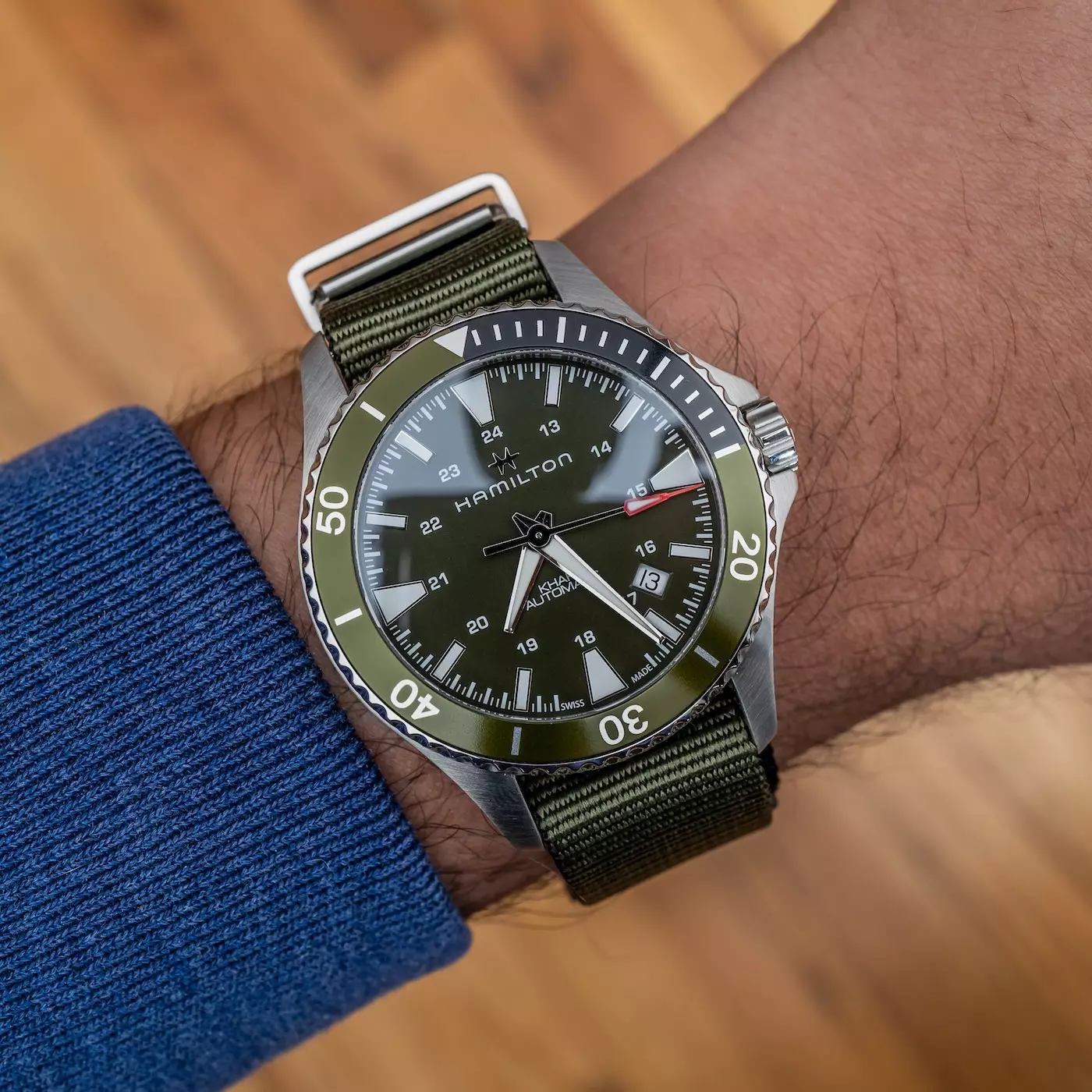 Hamilton khaki navy scuba green