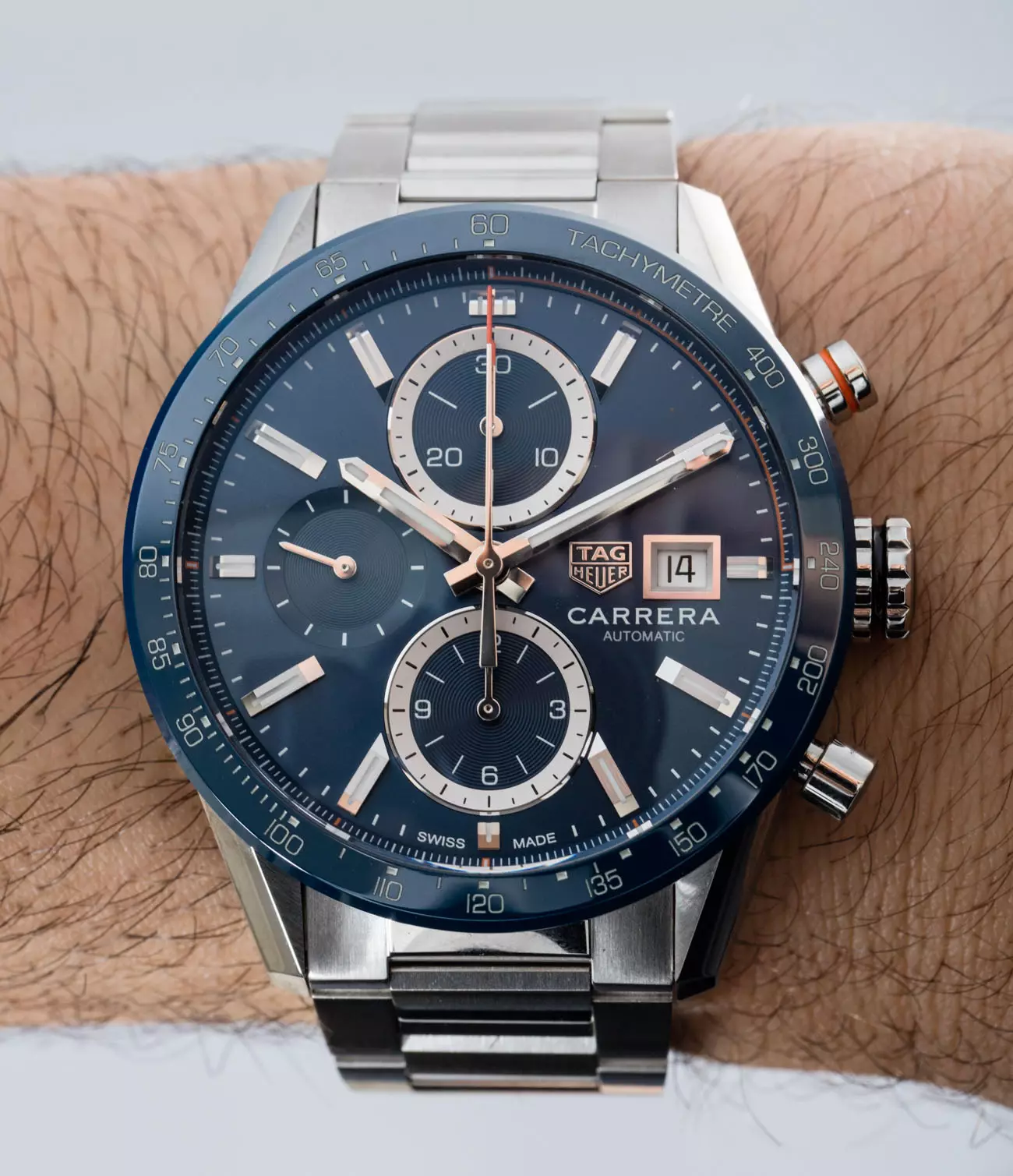 TAG Heuer Carrera ਕੈਲੀਬਰ 16 41mm ਬਲੂ ਵਾਚ ਸਮੀਖਿਆ 26184_1